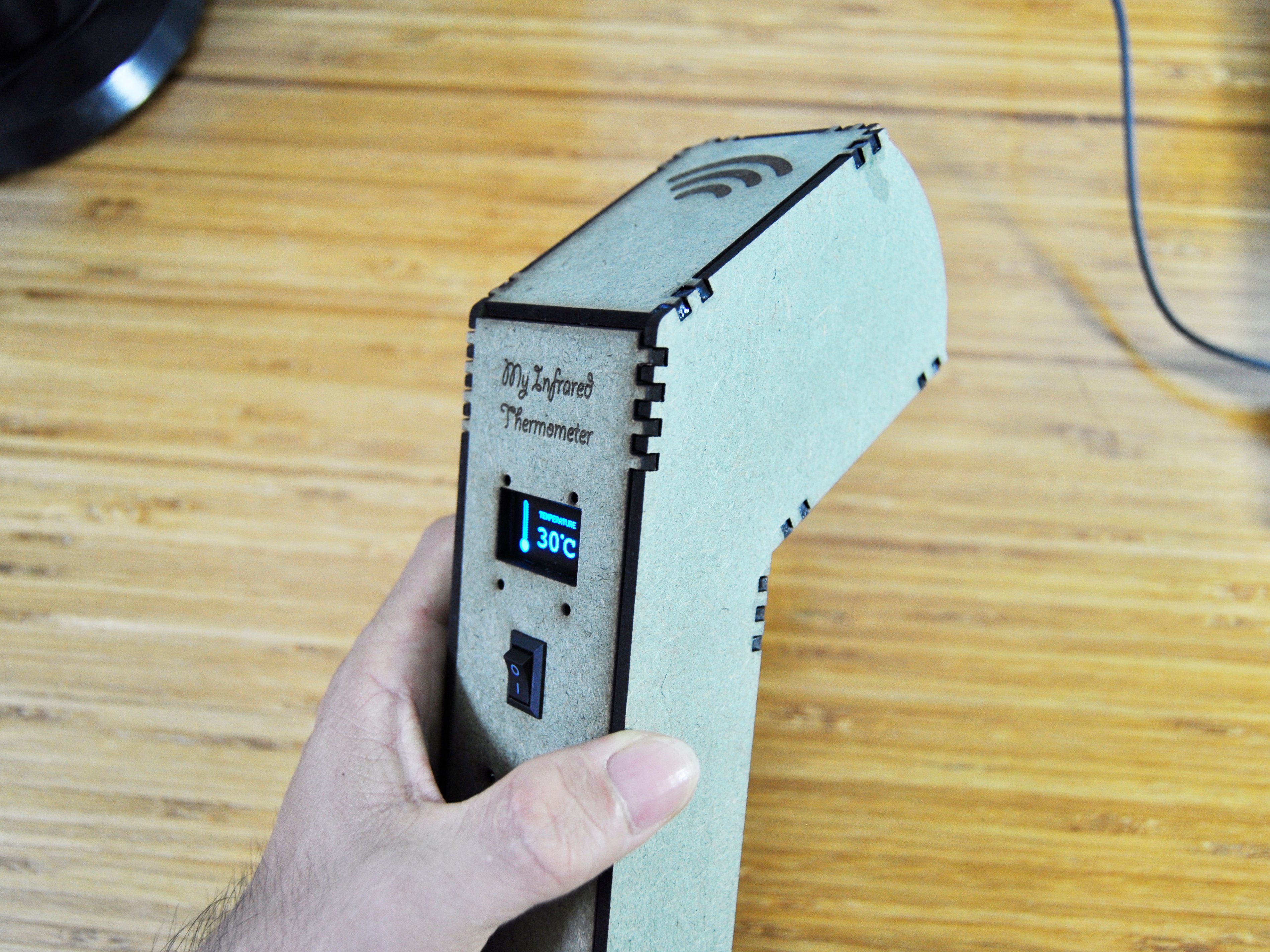 Arduino - Infrared Thermometer with MDF Case - Hackster.io