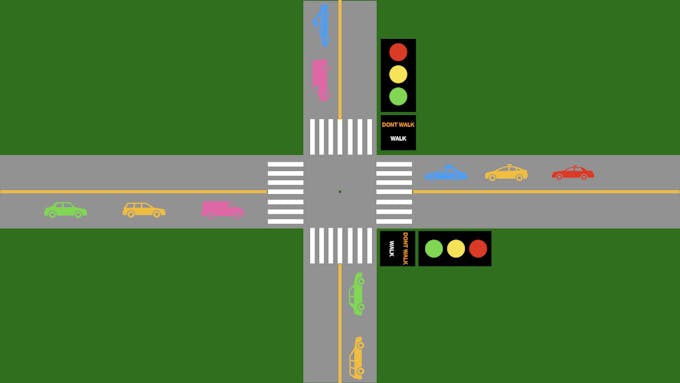 Traffic Light Redux! -Intersection with Walk Request Buttons - Arduino ...