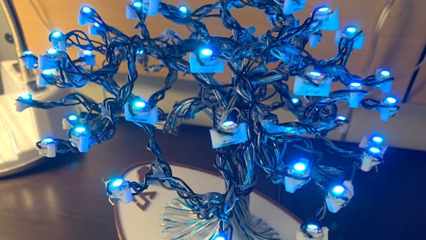 This RGB LED Bonsai Tree Makes for a Very Peaceful Clock - Hackster.io