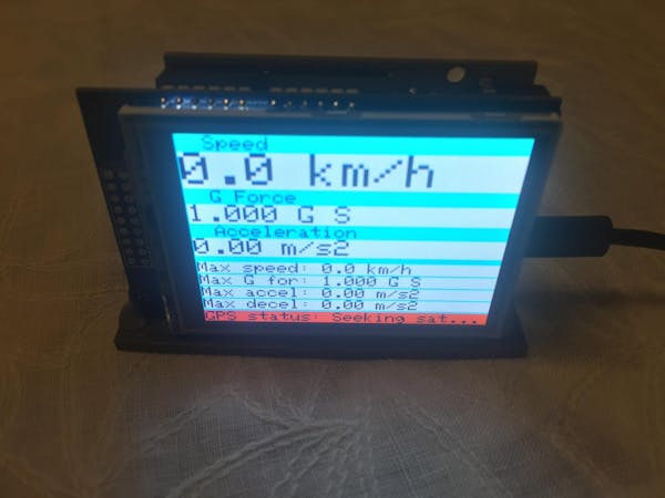 Gps Tacho G Force Meter Accelerometer Arduino Project Hub