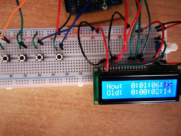 Lcd Stopwatch With Split Time Arduino Project Hub 