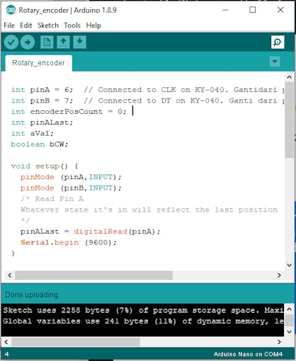 Rotary Encoder Using Arduino Nano - Arduino Project Hub