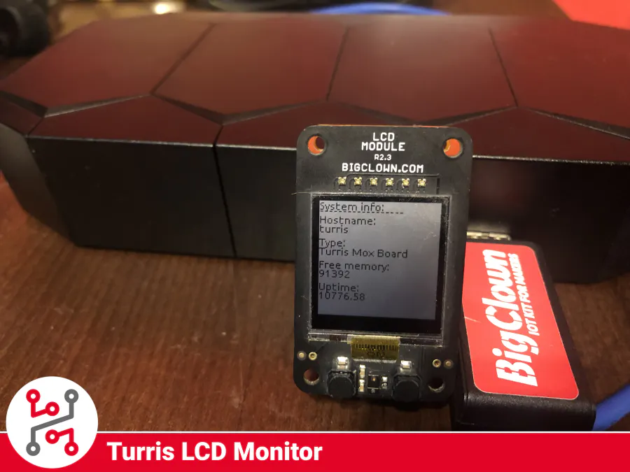 Turris MOX LCD Monitor with HARDWARIO IoT Kit - Hackster.io