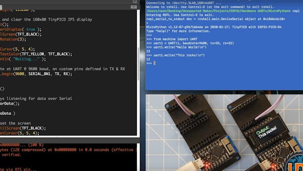 Assign New Hardware Uarts On An Esp32 Tinypico Board