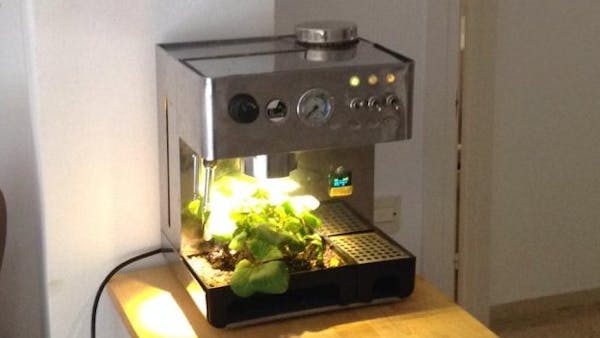 Beautiful Italian Espresso Machine Converted Into an Automated Garden ...