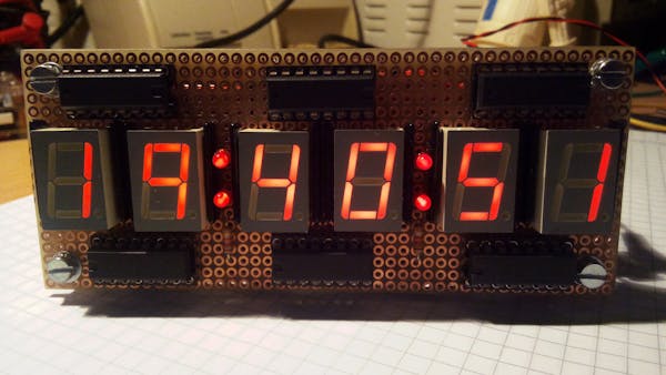 Discrete Clock Design Uses 74xx IC Logic Chips and 7-Segmented Displays ...
