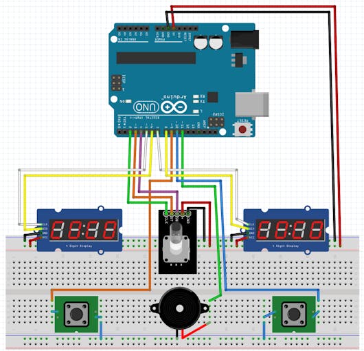 Chess alarm clock using Arduino, rotary encoder, 7 segment | Trybotics