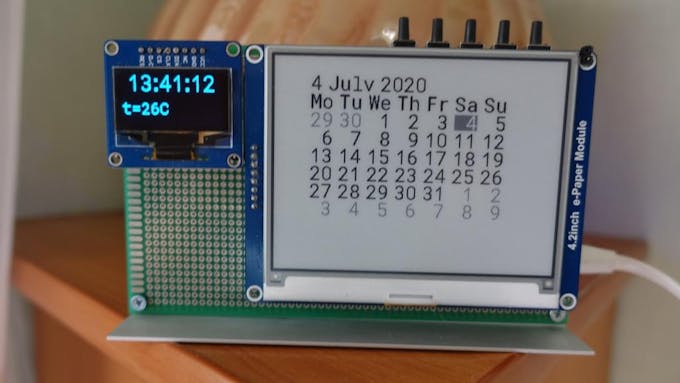 Desk Clock Calendar on DS3231MZ + and Arduino with 2 display - Arduino Project Hub