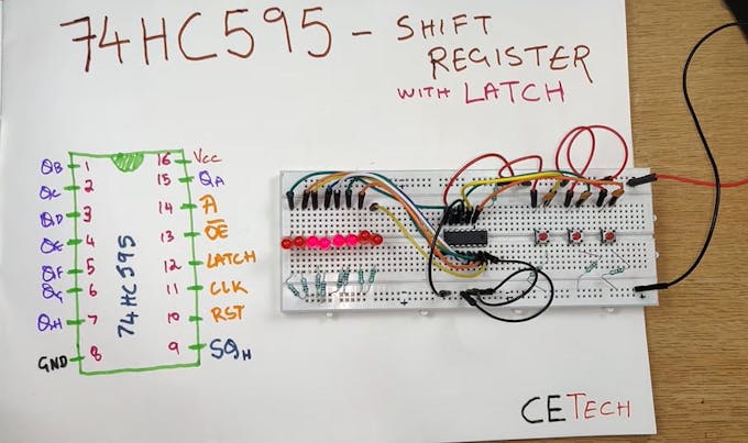 74HC595 Shift Register Tutorial | Arduino with 7 segment - Arduino ...