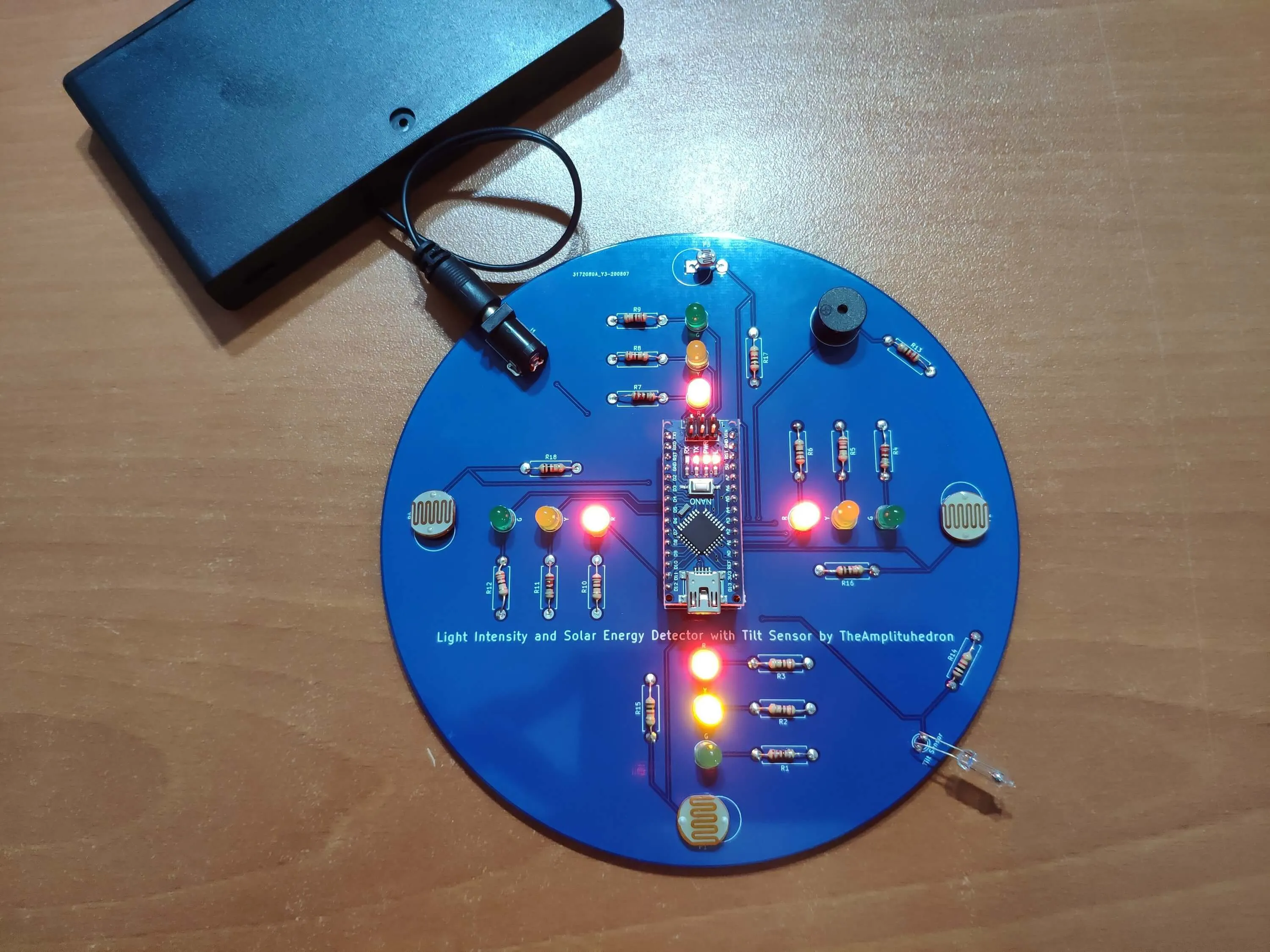 Light Intensity and Solar Energy Detector with Tilt Sensor - Hackster.io