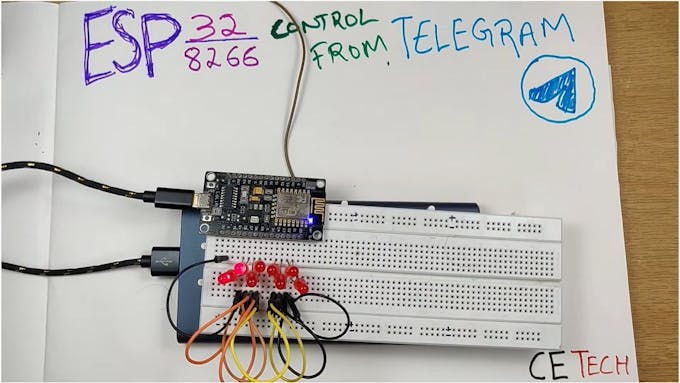 Controlling Esp8266 Using Telegram Messaging App Arduino Project Hub