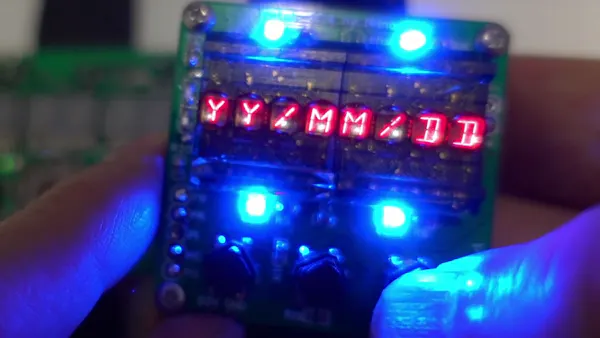 WATCH-1414 Is a Tiny 16-Segment PCB Watch - Hackster.io