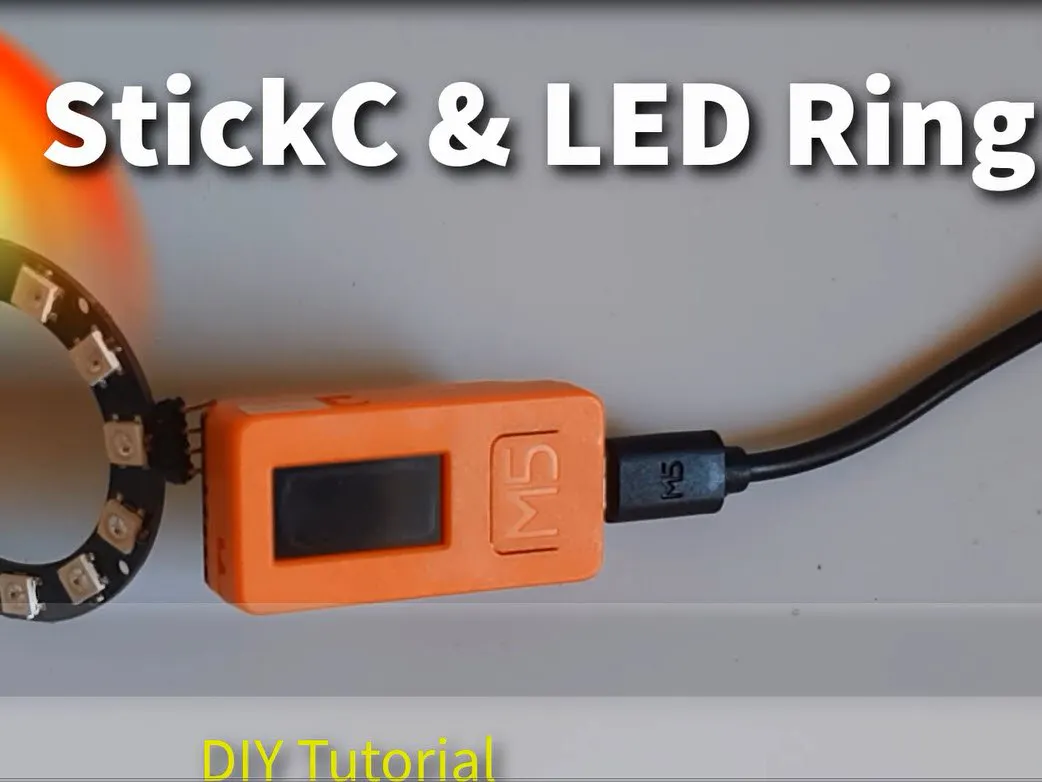 M5StickC ESP32 and NeoPixels LED Ring Random Color - Hackster.io