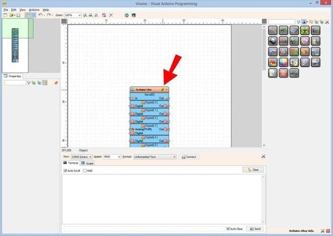 Visuino Ramps For Pulse Width Modulation Pwm Using Led Arduino