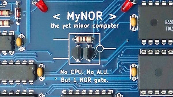 MyNOR Is a Single-Board Computer Built with a CPU Using a Single NOR Gate - Hackster.io