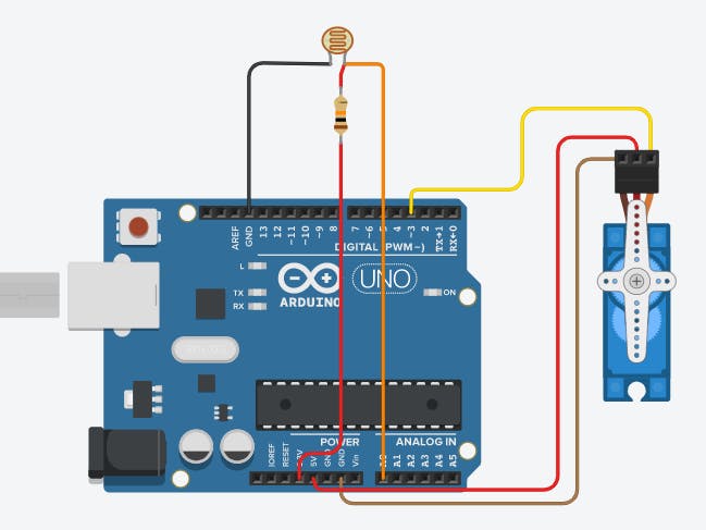 Controlling Servo motor using LDR - Hackster.io Controlling Servo motor using LDR - Hackster.io