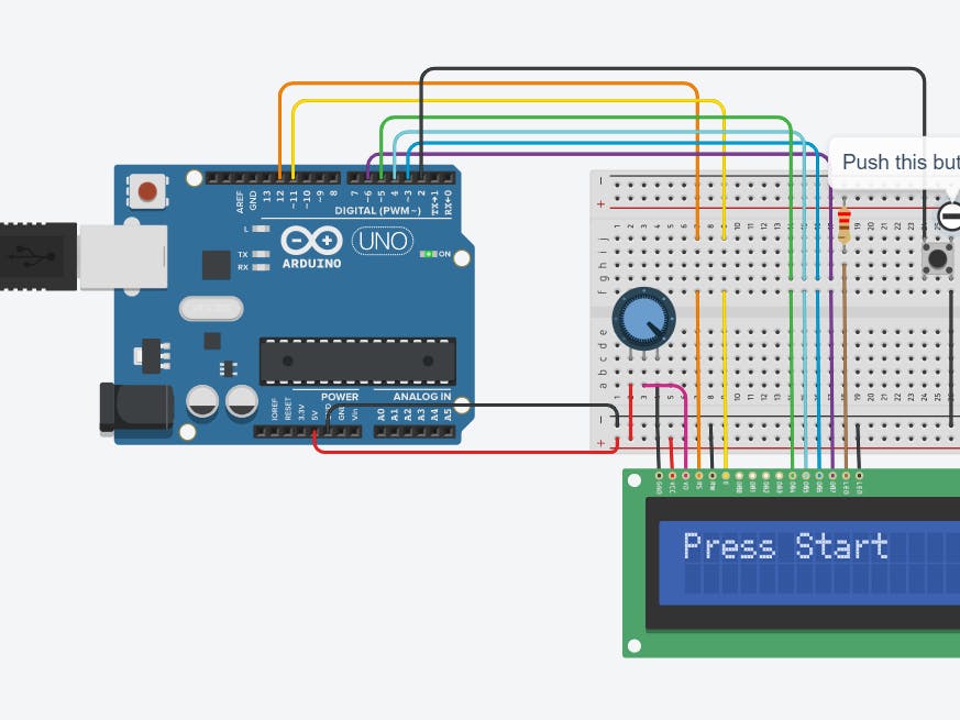 Arduino Lcd Game On Tinkercad Circuits Arduino Project Hub