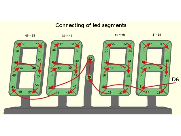 Segment clock arduino