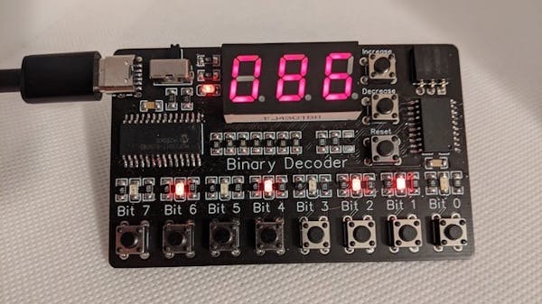 This PCB Kit Translates Binary and Base-10 Numbers - Hackster.io
