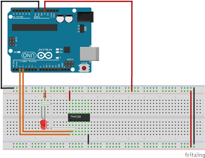 Control A Digital Logic AND Chip With Arduino Uno - Arduino Project Hub