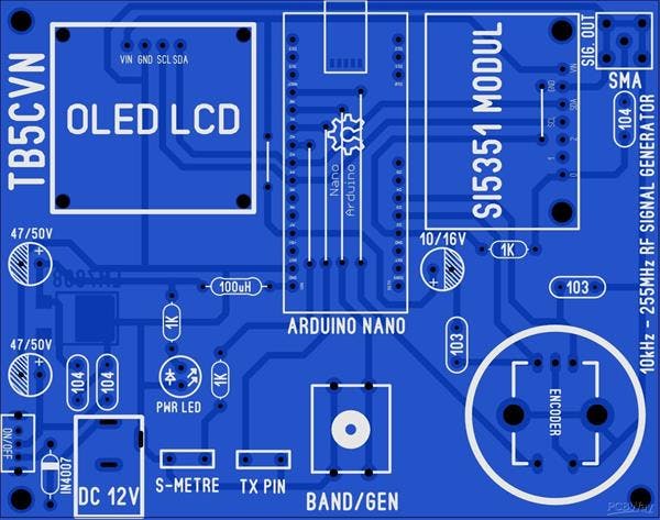 10khz To 225mhz Vfo Rf Generator With Si5351 Version 2 Arduino