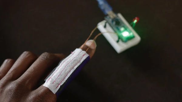 Finger Bend Is an E-Textile Flex Sensor - Hackster.io