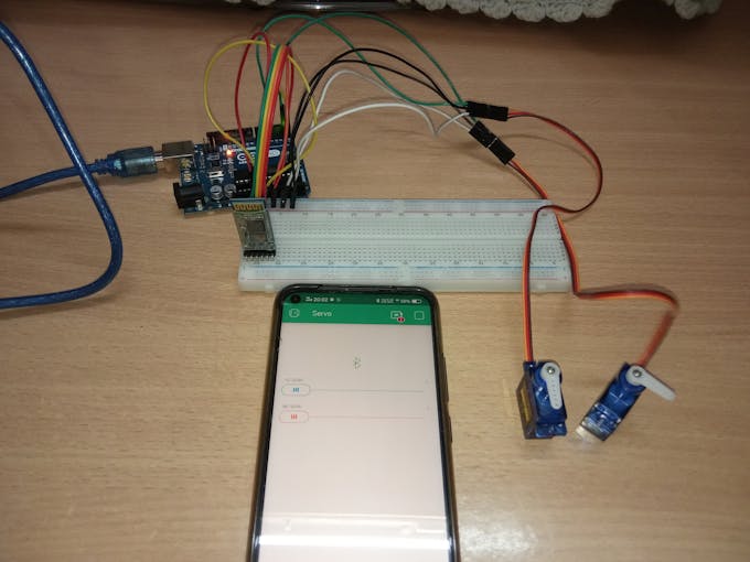 Control Servo Motor Using Bluetooth Module Using Blynk App Arduino Project Hub