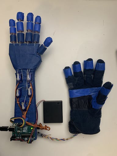 Diy Glove Controlled Robotic Hand Arduino Project Hub