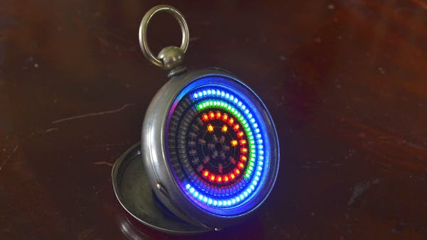 Custom LED Watch Built Into Antique Pocket Watch Cases — Becomes ...