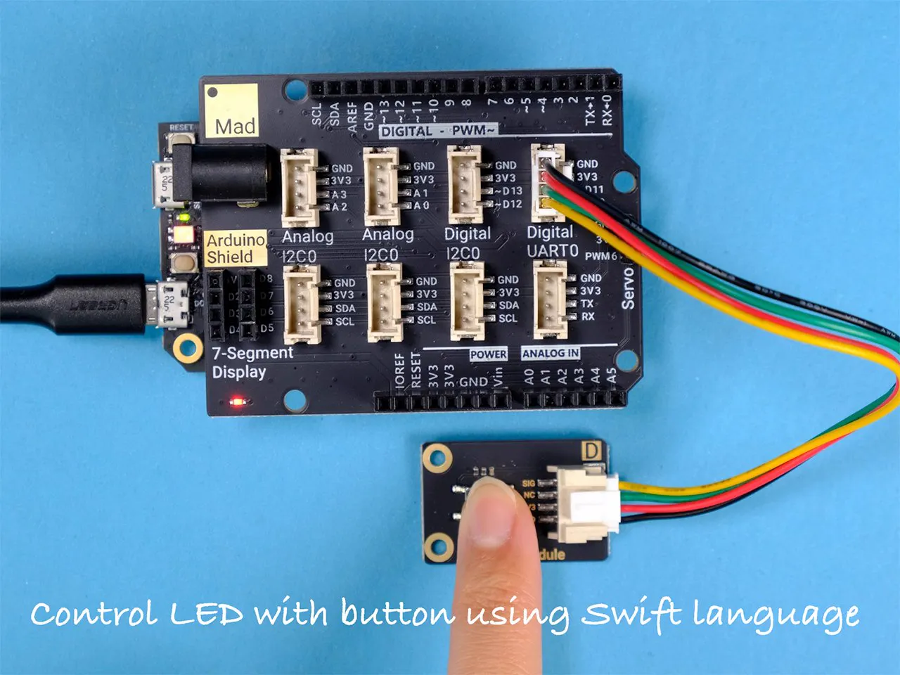Control an LED With Button Using Swift Language - Hackster.io