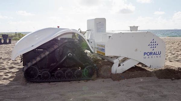 BeBot Is a Remote-Controlled Beach Rover for Clearing Small Trash and Debris From Sand - Hackster.io