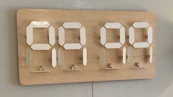 Charlie Sheen "Helps" Design a Seven-Segment Mechanical Clock - Hackster.io