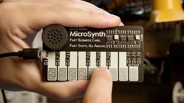 MicroSynth Is a Tiny Business Card That Plays Tunes - Hackster.io