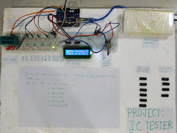 IC Tester Logic Gates Arduino Project Hub