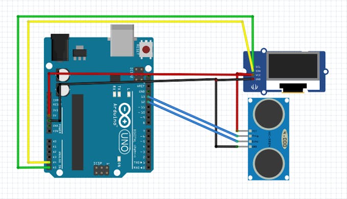 Arduino Distance sensor and OLED - Arduino Project Hub