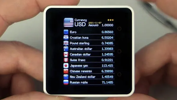 Volos Project's ESP32 Currency Converter Turns an M5Stack Core2 Into a ...