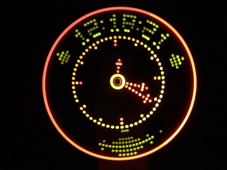 Arduino Pov Vision Clock Arduino Project Hub