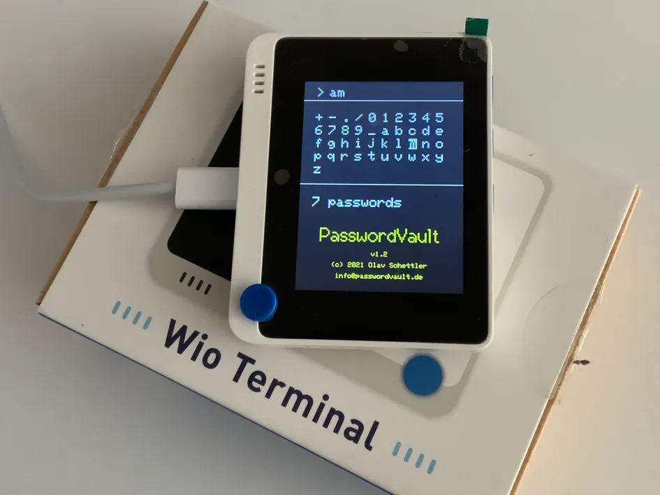 PasswordVault on Seeed Studio Wio Terminal - Hackster.io