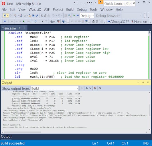Upload AVR program to Arduino with MicroChip Studio - Arduino Project Hub