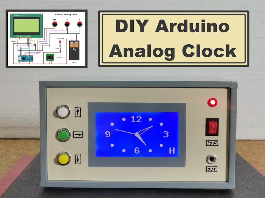 DIY Arduino Analog Clock - Hackster.io DIY Arduino Analog Clock - Hackster.io