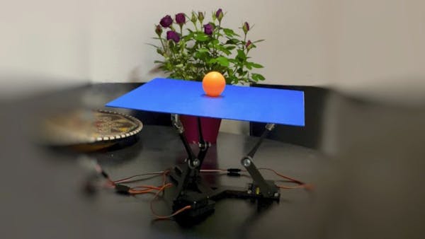 Nicolas Hammjes Ball Balancing Bot Uses Opencv On A Raspberry Pi To Stop A Ball Dead In Its 