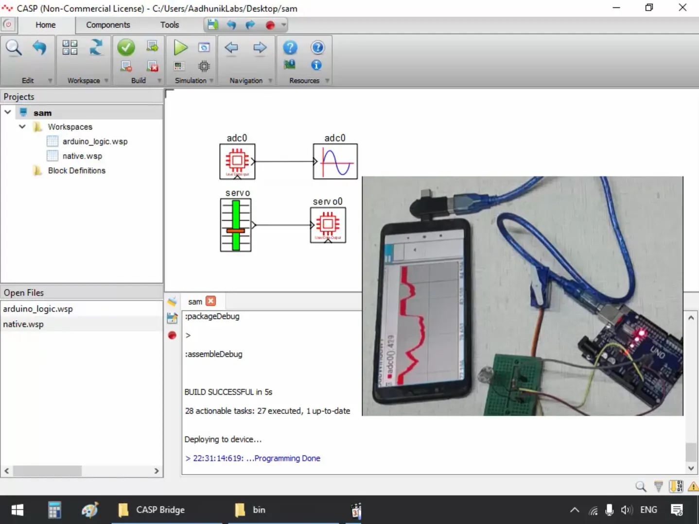Interfacing Arduino with Android Mobile Device using CASP - Hackster.io