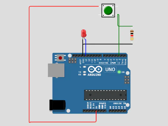 Simple LED Light with Button Press - Hackster.io