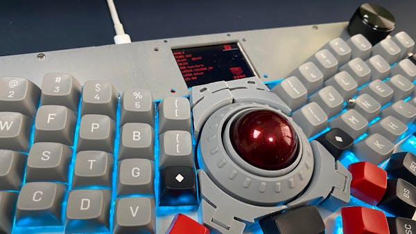 This Odd-Looking DIY Keyboard Features a Built-In Trackball - Hackster.io