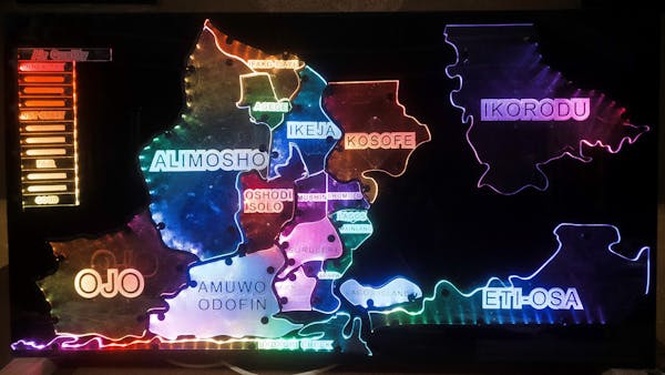 Interactive Physical Map Displays Regional Air Quality - Hackster.io