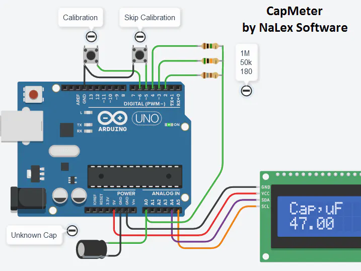 CapMeter - capacity meter from 10pF to 10mF - Hackster.io