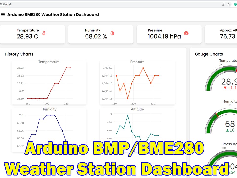 Arduino BME280 Weather Station Dashboard - Hackster.io Arduino BME280 Weather Station Dashboard - Hackster.io