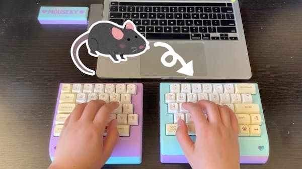The Mouseky Keyboard Includes a Mouse, But Not in the Way You Think - Hackster.io