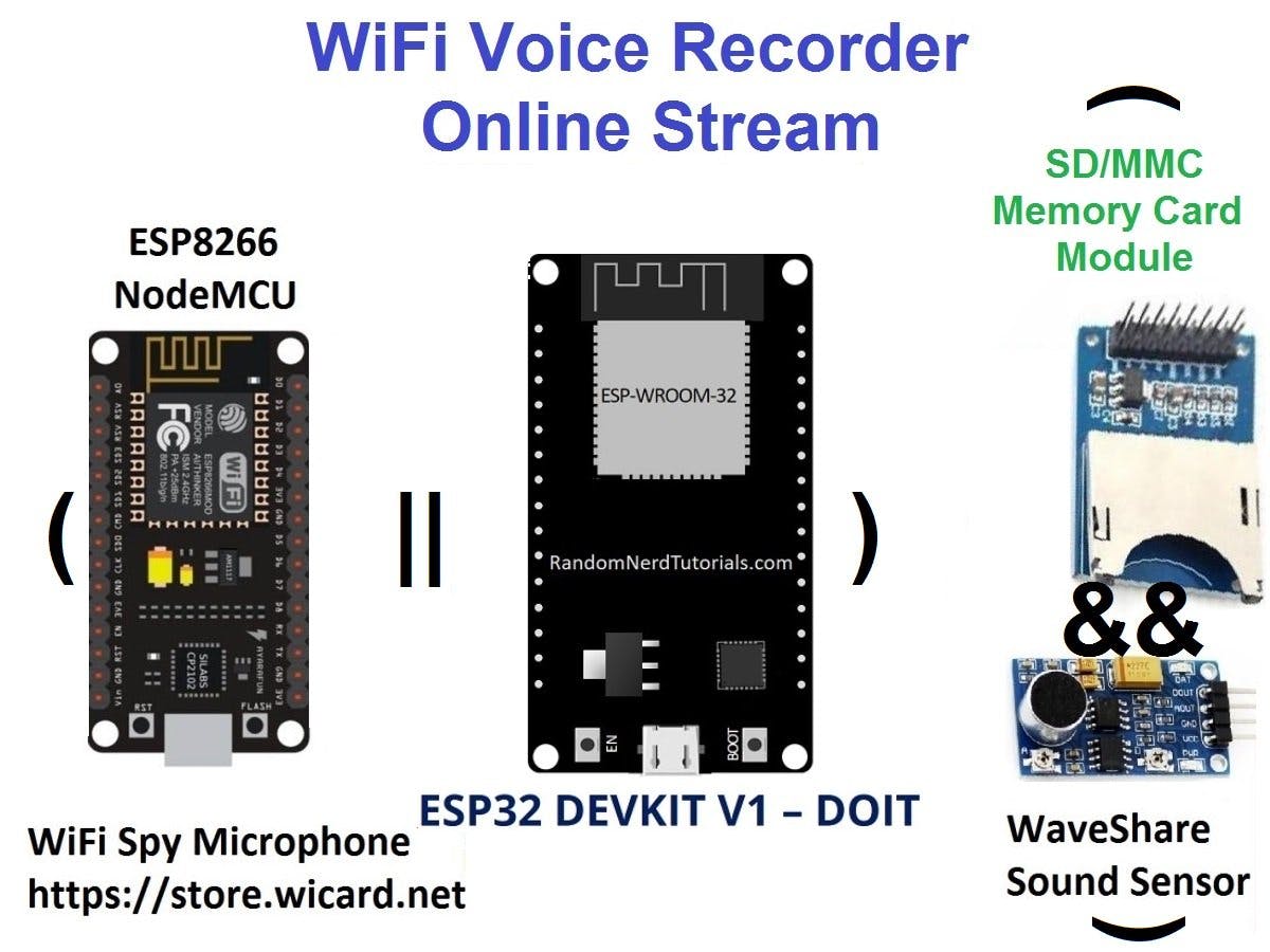 WiFi Voice Recorder Arduino Program (ESP32 & ESP8266) - Hackster.io WiFi Voice Recorder Arduino Program (ESP32 & ESP8266) - Hackster.io