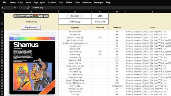 Use Excel to Load Your Commodore 64 Software - Hackster.io